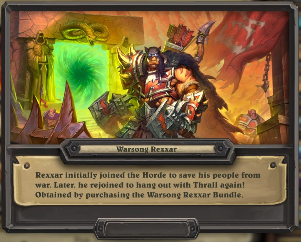 Hunter (Rexxar) Alternate Heroes - List of Cosmetic Hero Portraits And ...