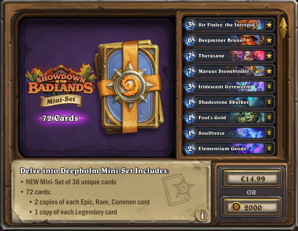 Shop Update: Delve into Deepholm Mini-Set, New & Returning Constructed Skins, Tavern Ticket ...