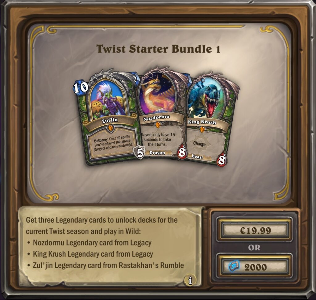 Shop Update: Twist Starter Bundles, Diamond & Signature Card Bundles - Hearthstone Top Decks