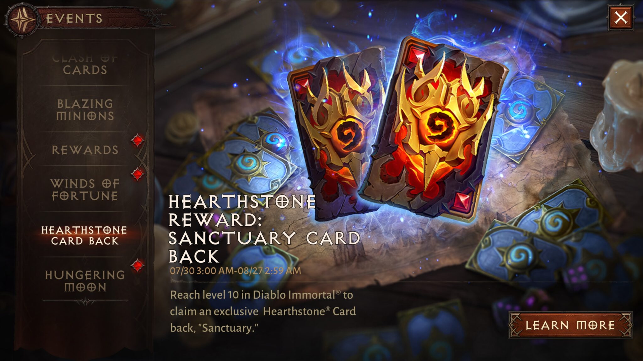 (Live Now) Hearthstone Event in Diablo Immortal, Get Sanctuary Card ...