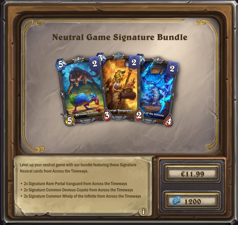 Shop Update: Mini-Set, Darkmoon Faire Treasures, New Skins, Signature ...